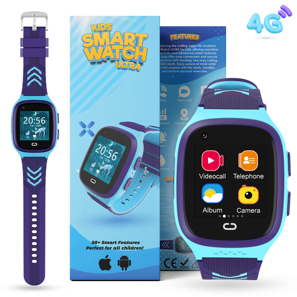 4G Kids Smart Watch ULTRA - AGPS, Video Call, SOS, Games *New Model*